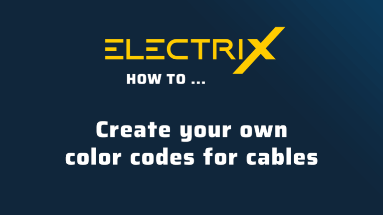How to: Create your own color codes for cables | WSCAD-BLOG