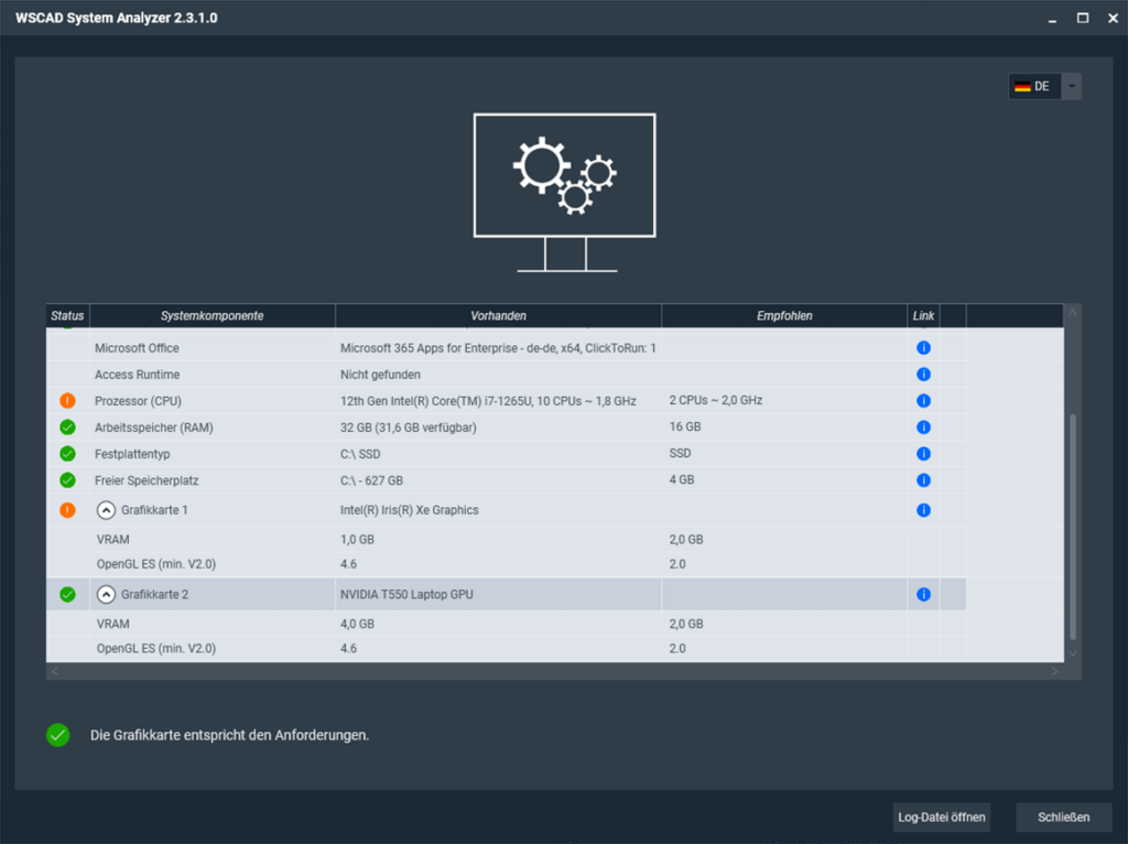 Optimale Grafikkarten-Spezifikation für ELECTRIX ROCKET | WSCAD Blog