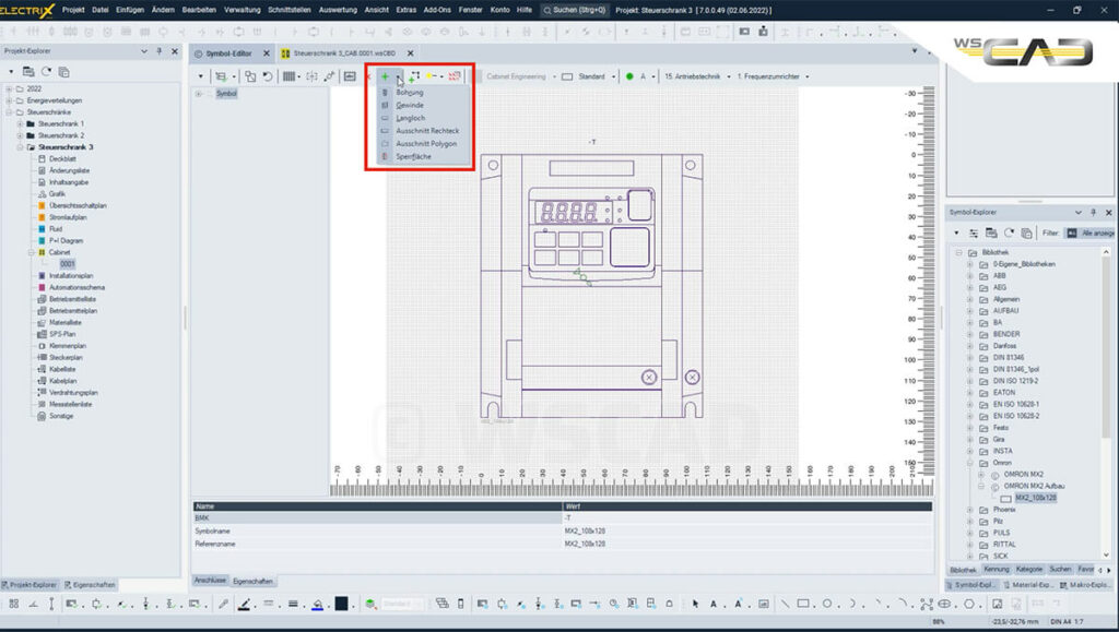 Montagemuster für Cabinet-Symbole richtig hinterlegen | WSCAD Blog